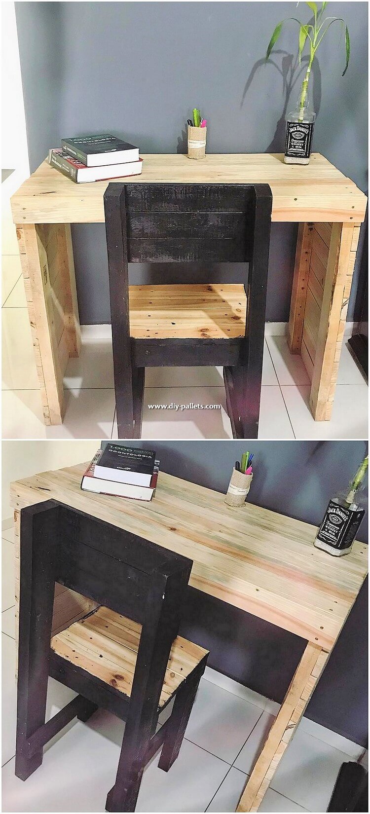 Pallet Study Table and Chair | DIY Pallet Creations